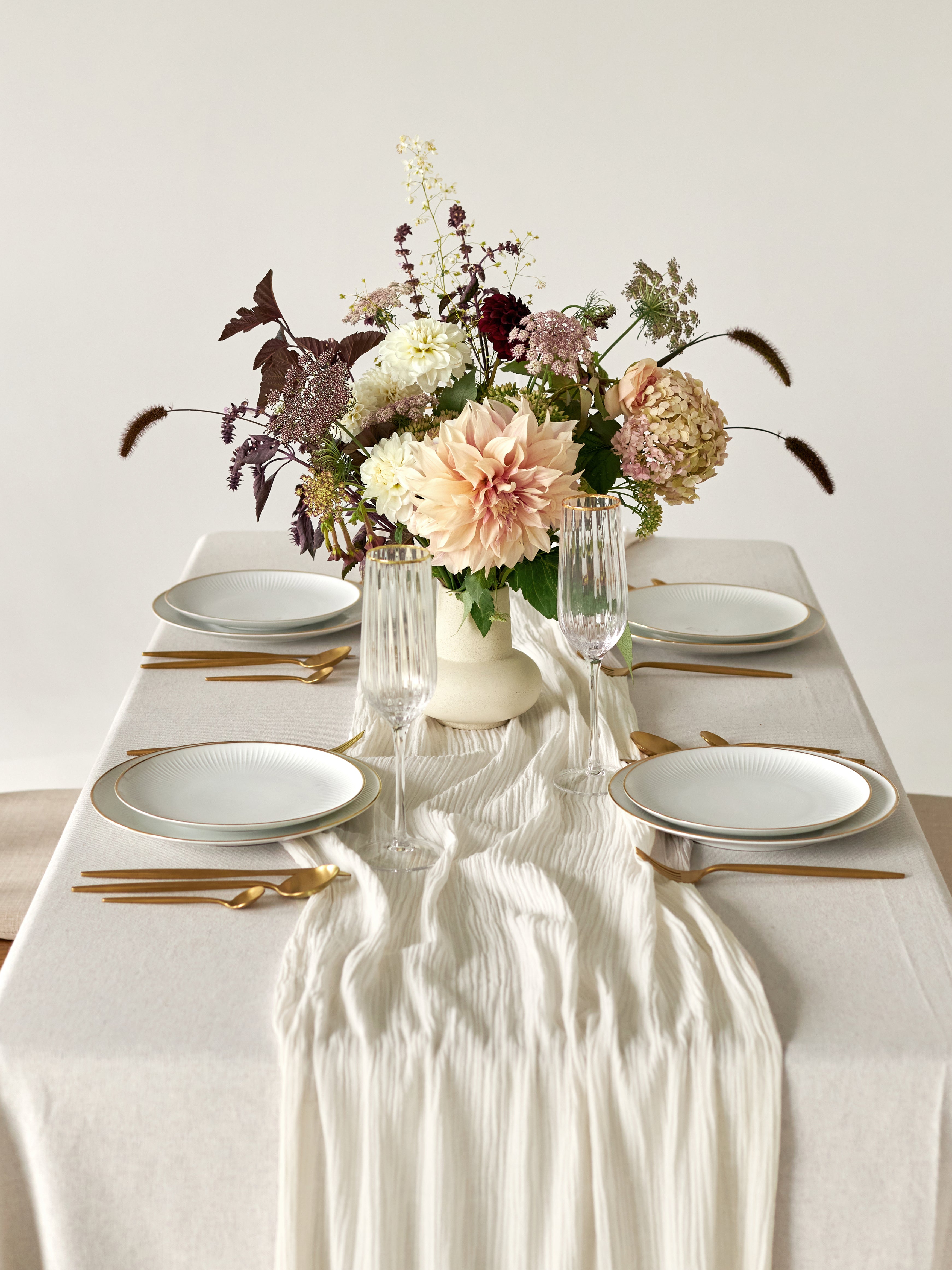 Ivory Cotton Gauze Runner – Emma's Attic Studio