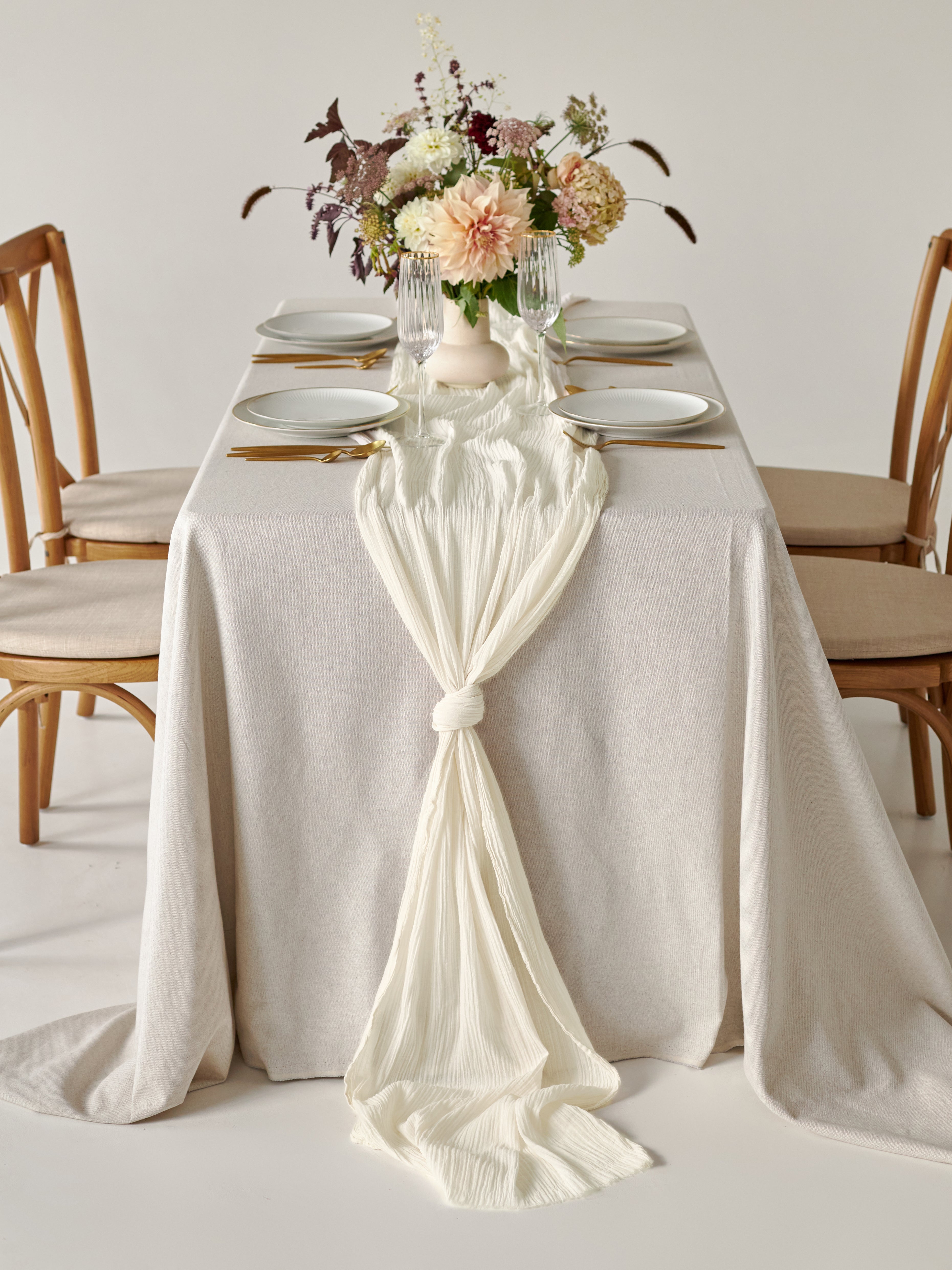 Ivory Cotton Gauze Runner – Emma's Attic Studio