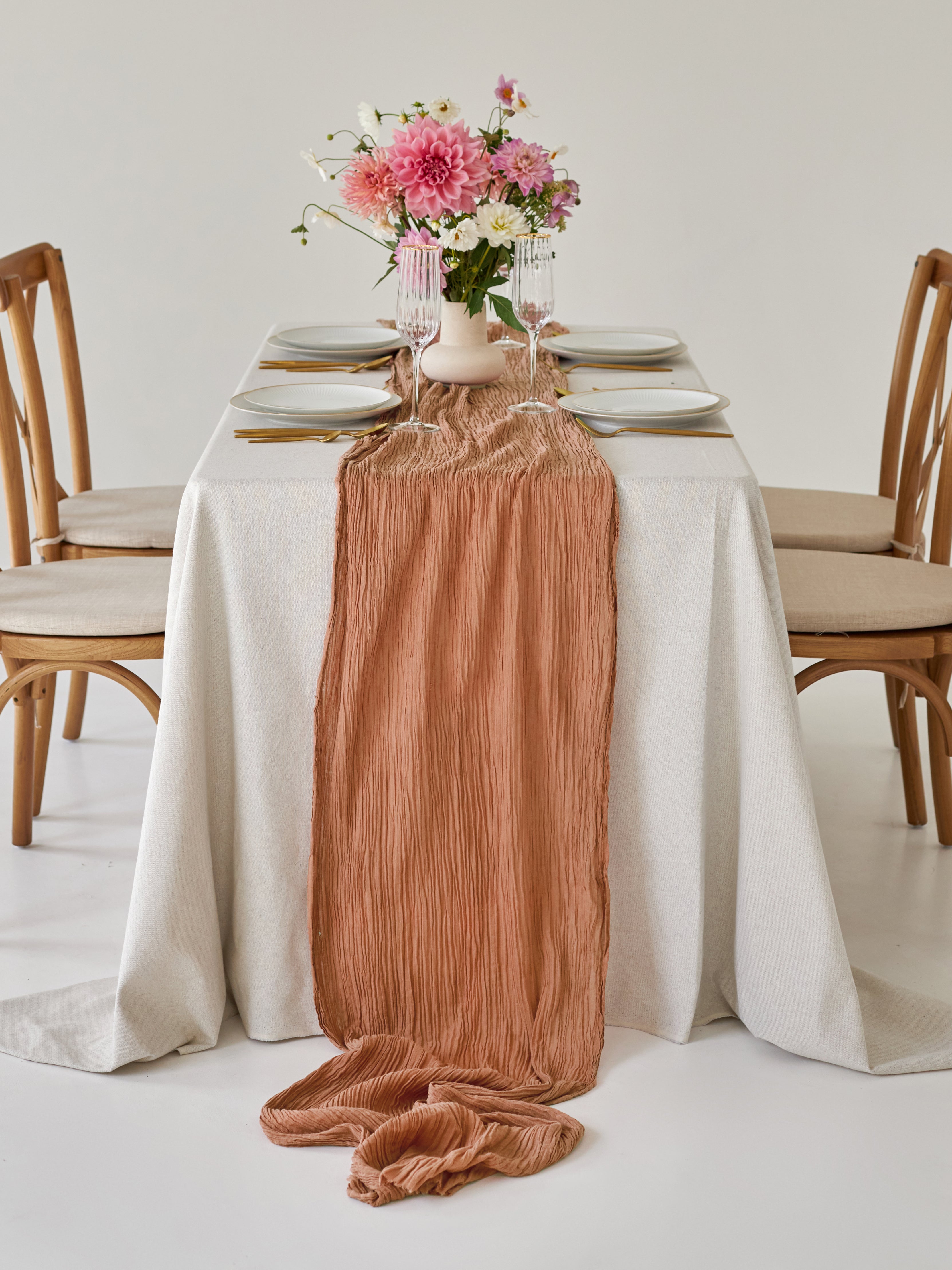Sandstone Cotton Gauze Runner – Emma's Attic Studio