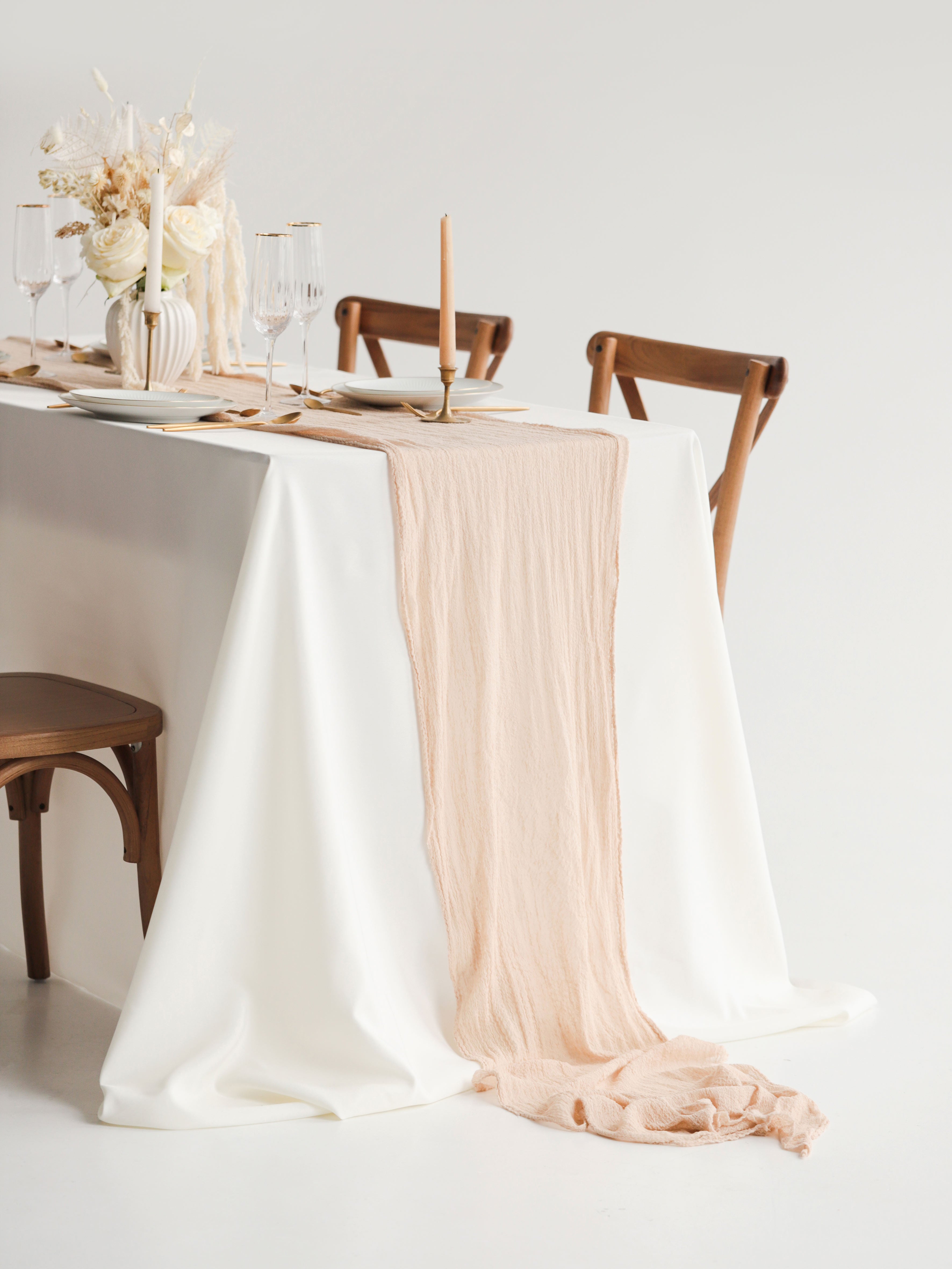 Beige Cheesecloth Gauze Runner – Emma's Attic Studio