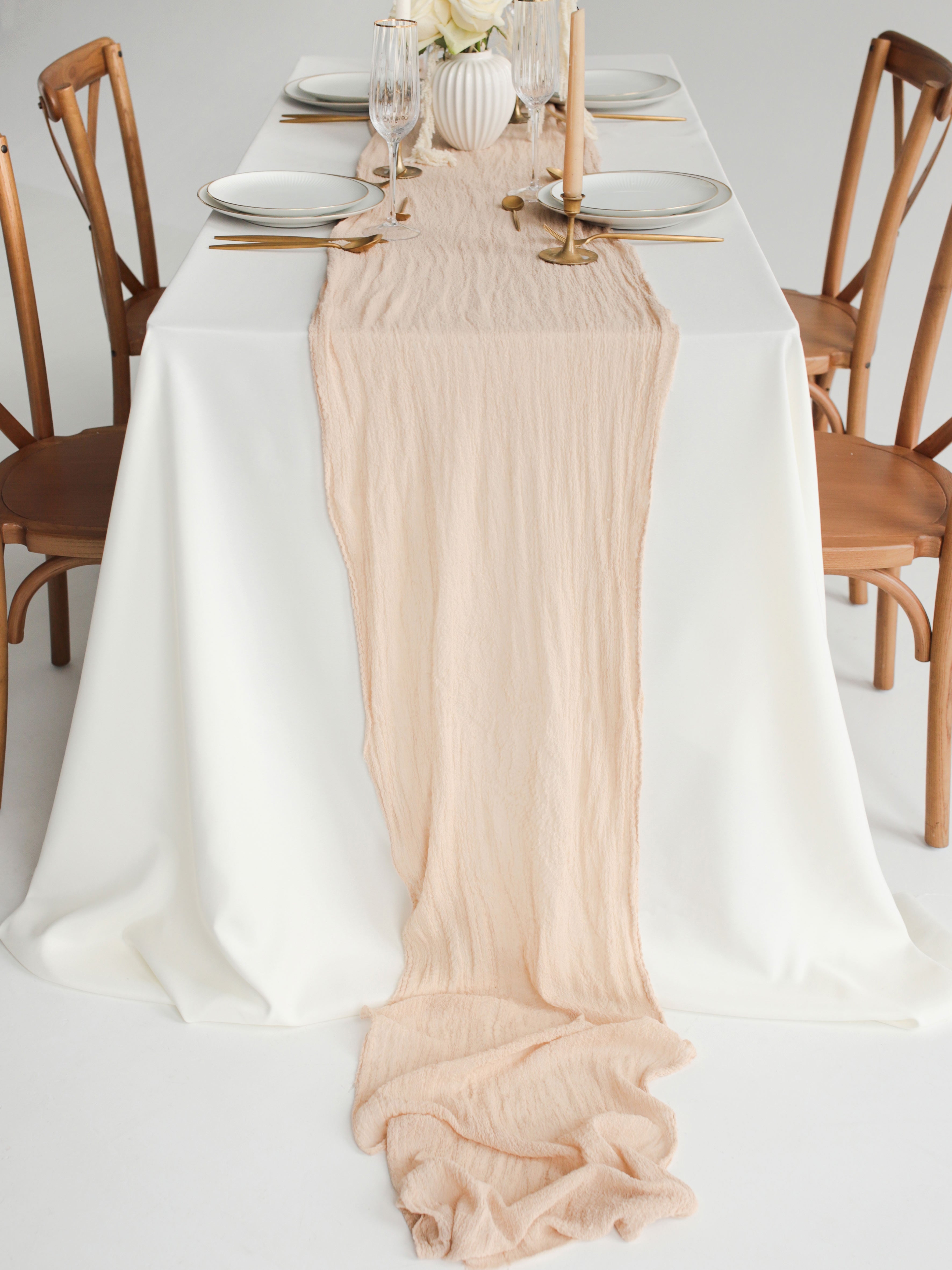 Beige Cheesecloth Gauze Runner – Emma's Attic Studio
