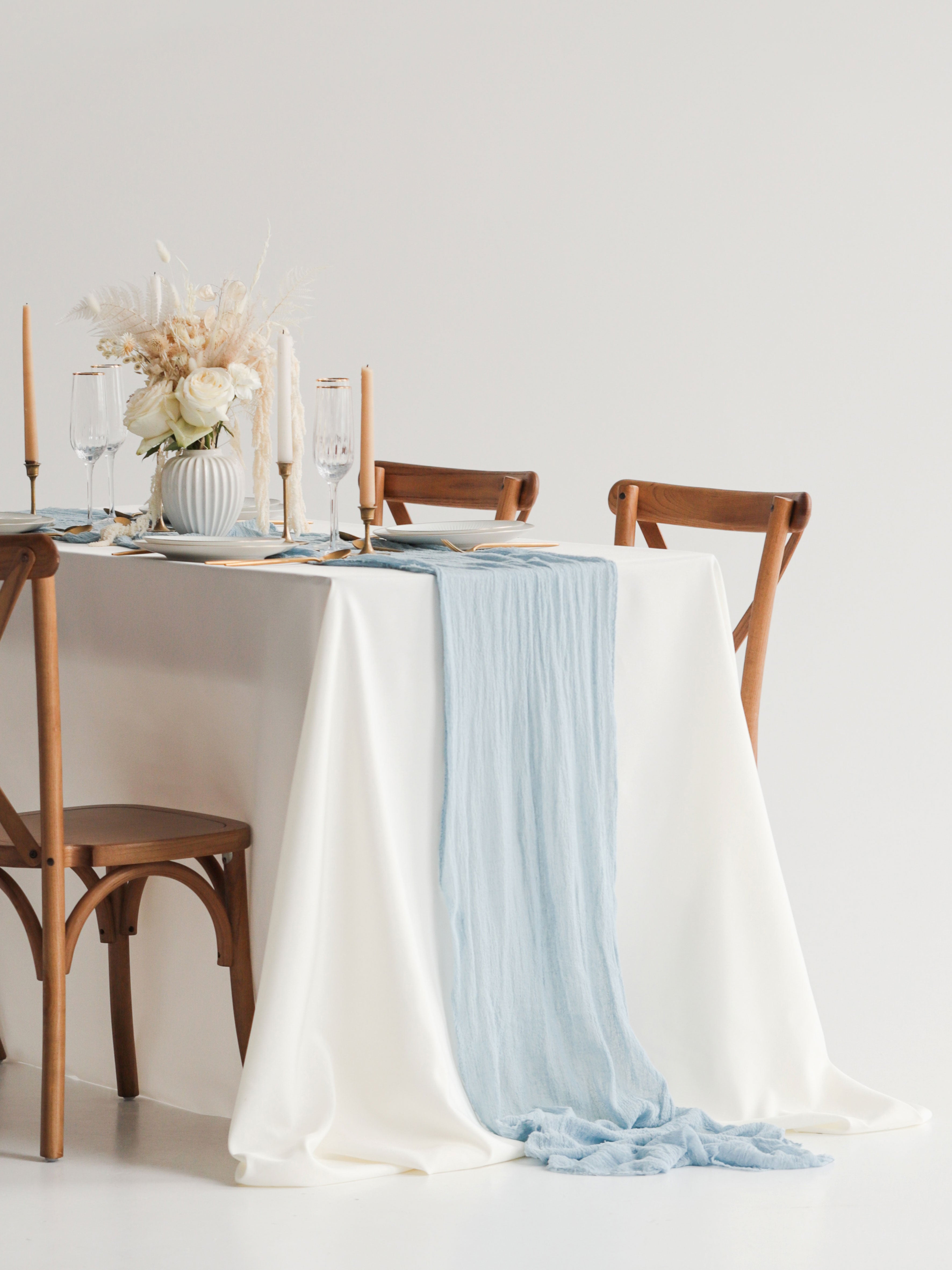 Dusty Blue Light Cheesecloth Gauze Runner – Emma's Attic Studio
