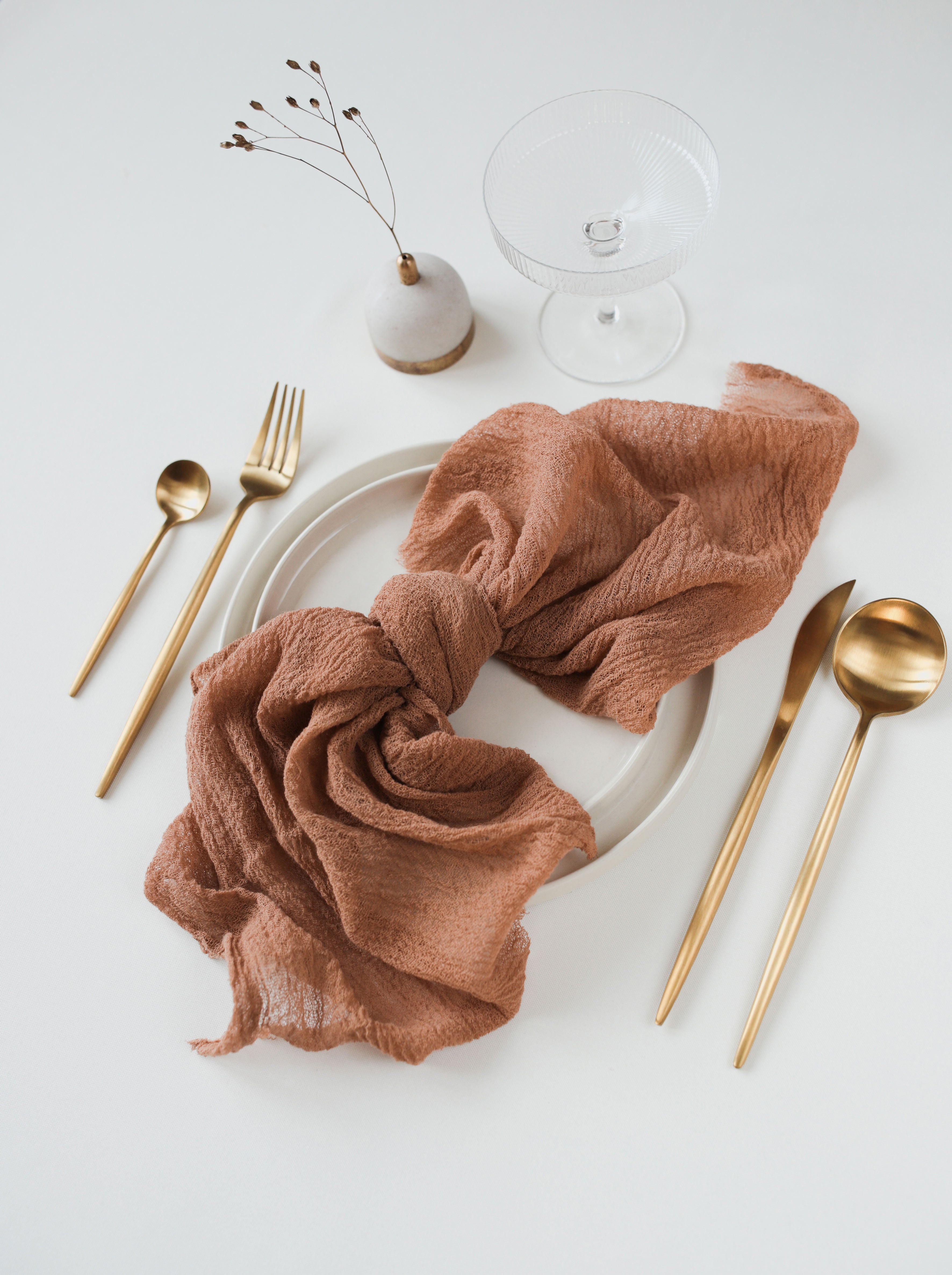 Sandstone Cheesecloth Gauze Napkin Set – Emma's Attic Studio