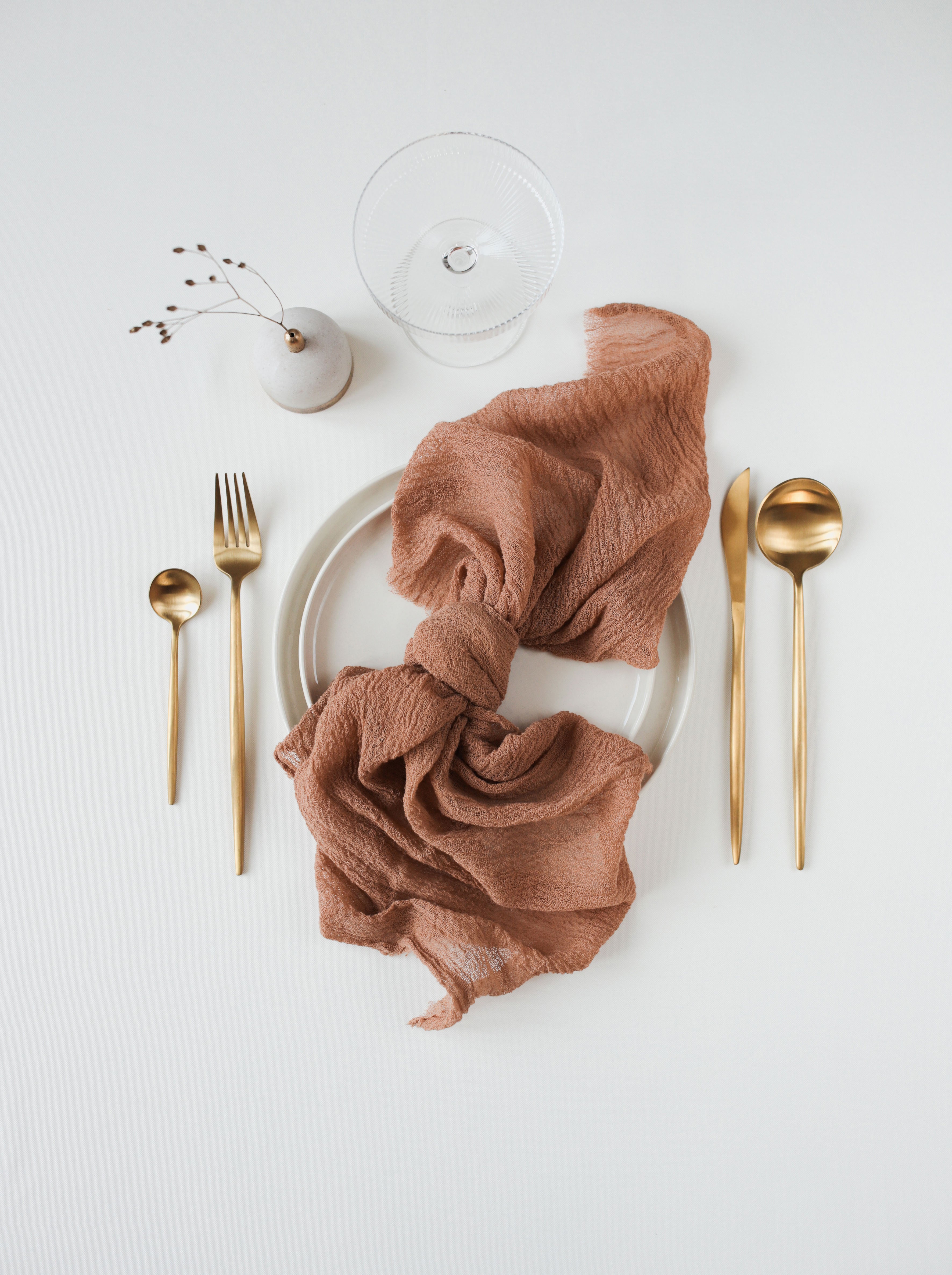 Sandstone Cheesecloth Gauze Napkin Set – Emma's Attic Studio