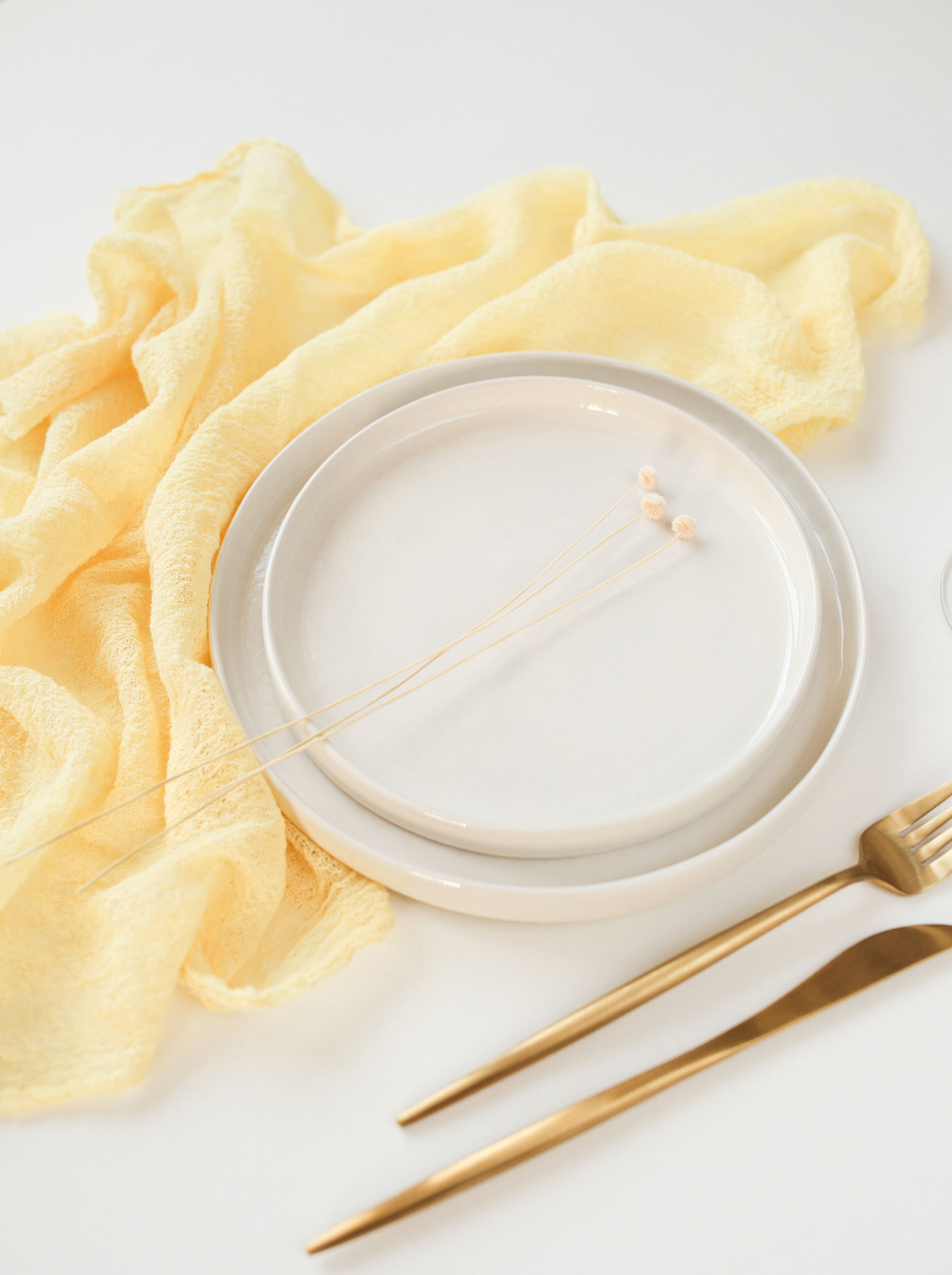 Yellow Cream Cheesecloth Gauze Napkin Set – Emma's Attic Studio